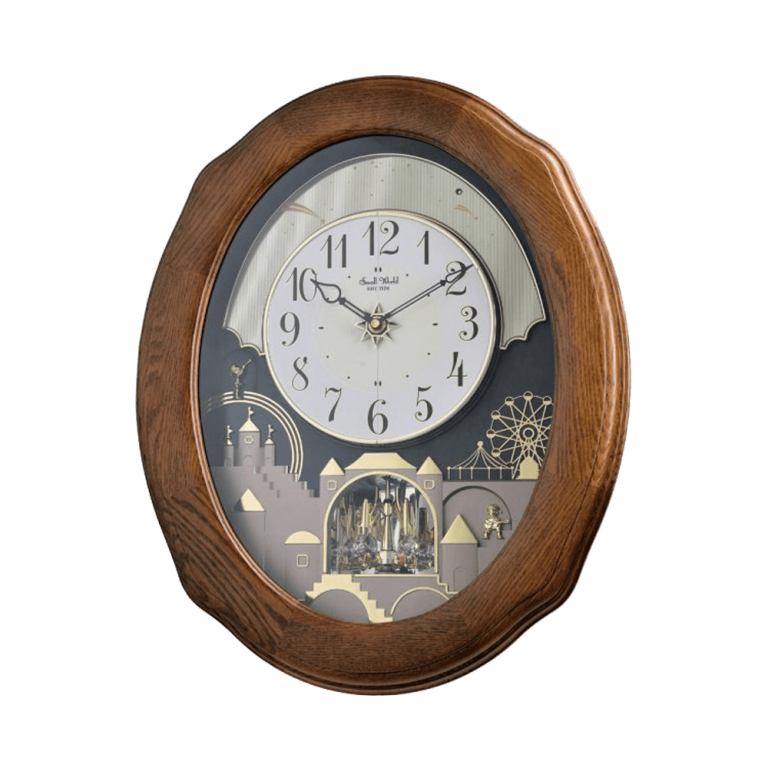 4MH419WU06 Magic Motion Clock Wooden Brown - Wall Clock – Rhythm Online ...