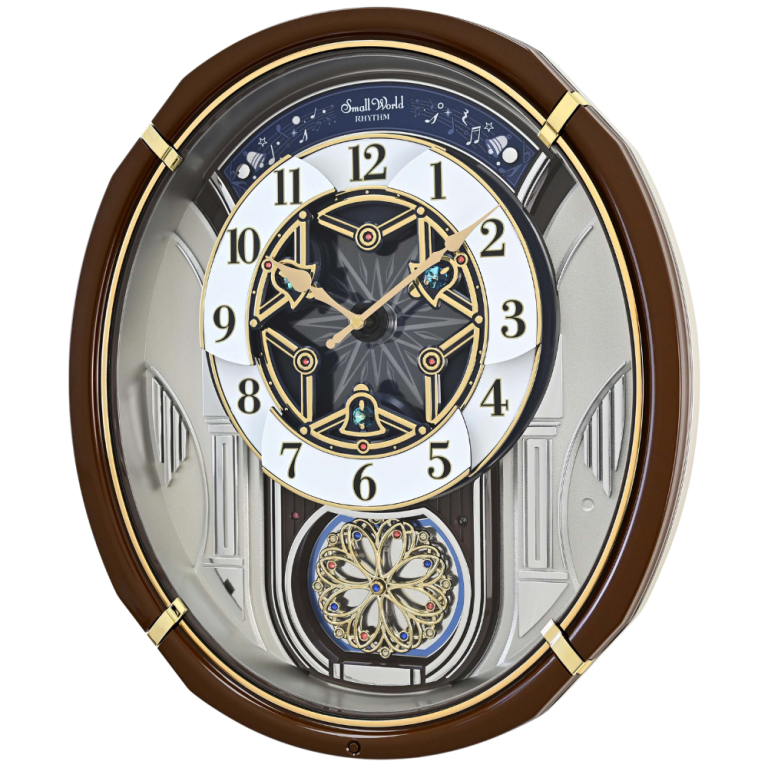 Magic Motion Clock Plastic Brown (4MH450WU06) - Wall Clock – Rhythm ...