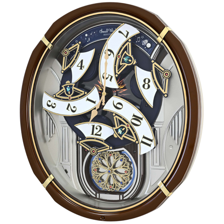 Magic Motion Clock Plastic Brown (4MH450WU06) - Wall Clock – Rhythm ...