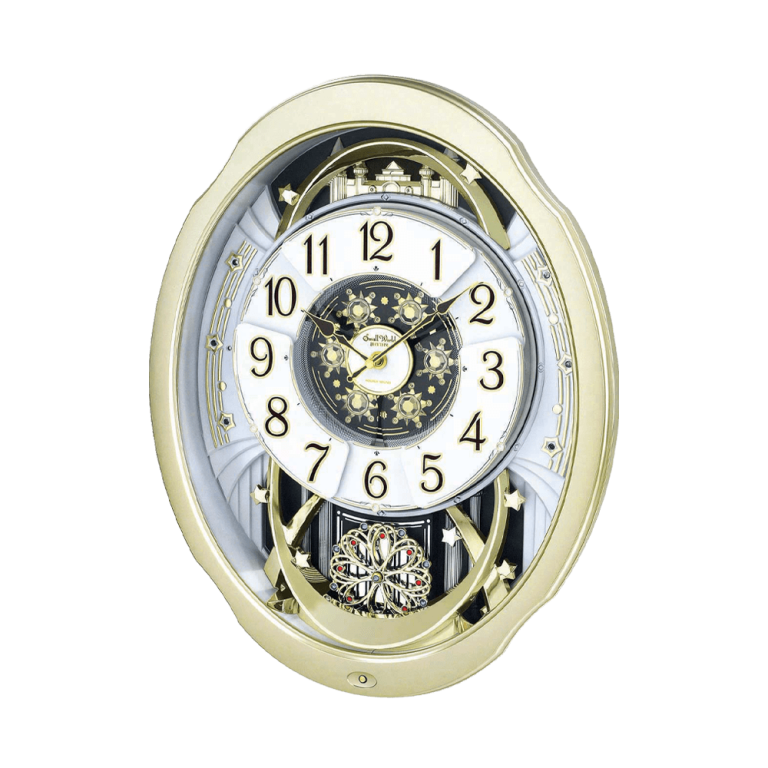 Magic Motion Clock Plastic Gold (4MH842WU18) - Wall Clock – Rhythm ...